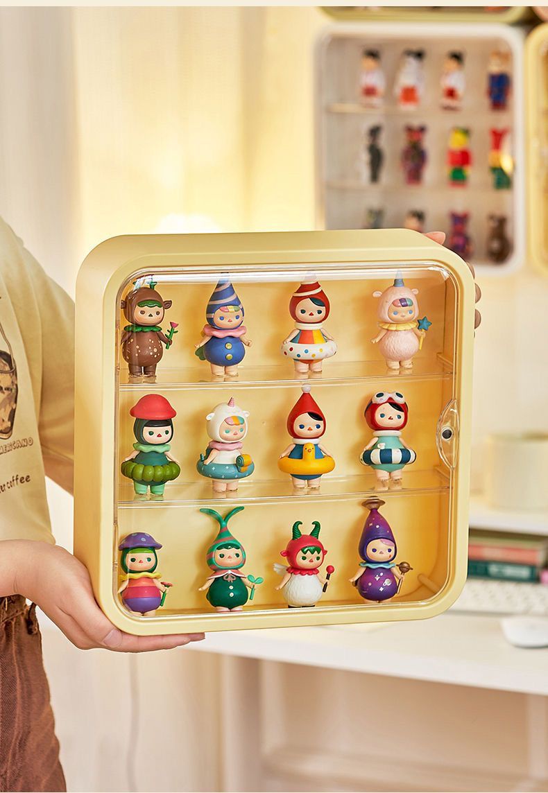 Figure Storage Box Wall-Mounted Perforation-Free Mystery Box Storage ...