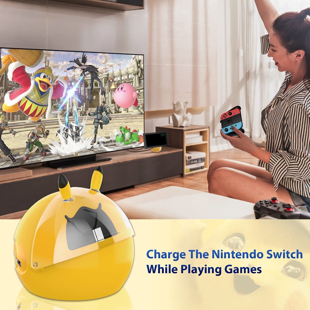 Pikachu TV Docking Station for Nintendo Switch & Switch Oled Charging ...