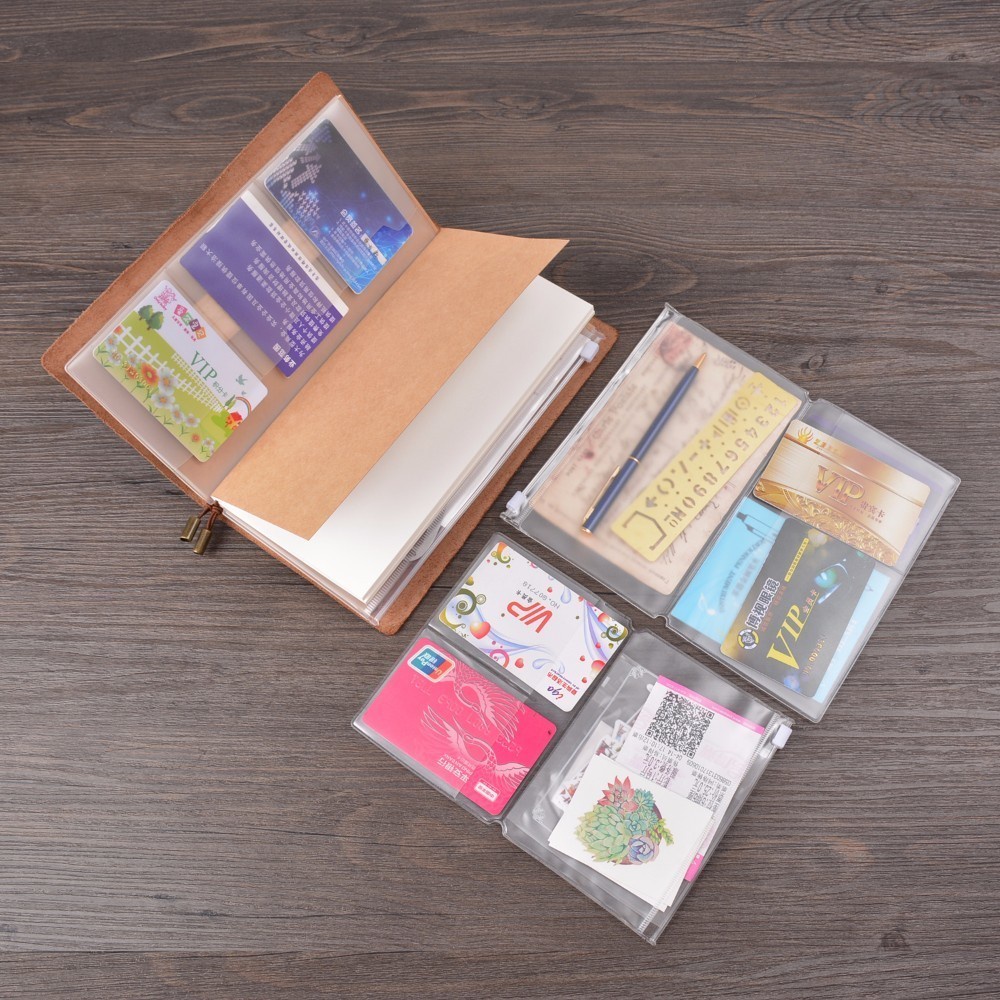 PVC Zipper Pocket File Folder Travel Journal Notebook Planner ...