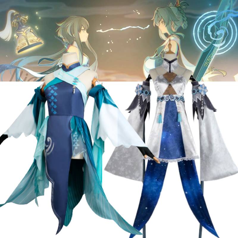 Girl Adult Role Play Game Genshin Impact Madame Ping Dress Guizhong ...