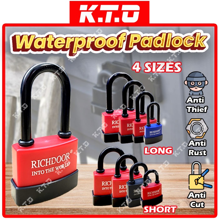 Padlock Heavy Duty Laminate Long Short Shackle 45 - 80MM Waterproof and ...