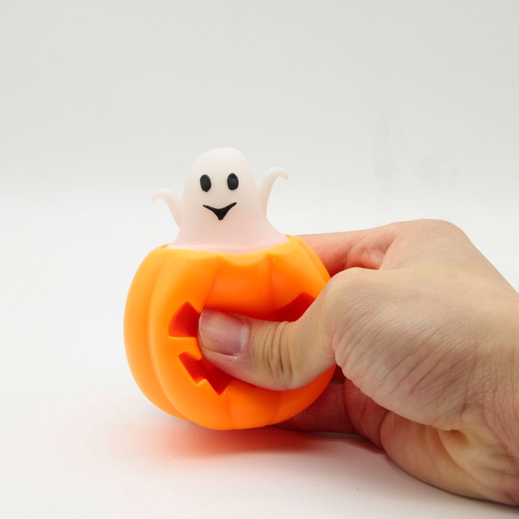 Pumpkin Ghost Decompression Toy Thermoplastic Rubber Squeeze Bouncy ...