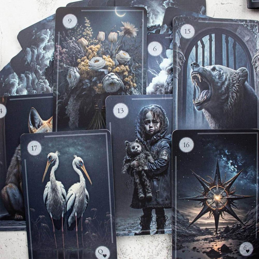 44 Cards/Set The Moonlight Night Oracle Deck Delicate Pattern Friends ...