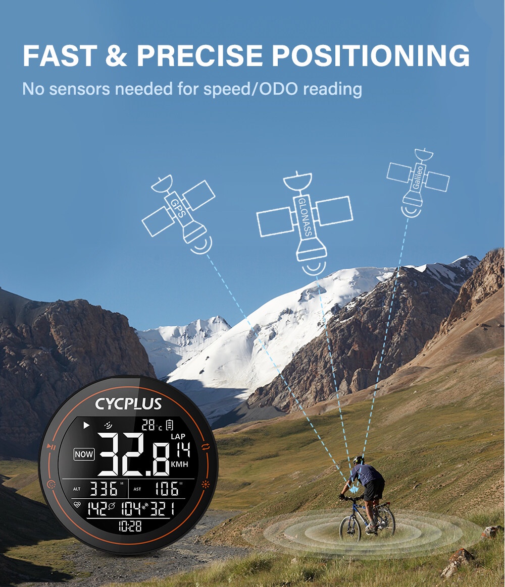 Rockbros M2 Bike Computer Power Cadence Heart Rate Display Speedometer ...