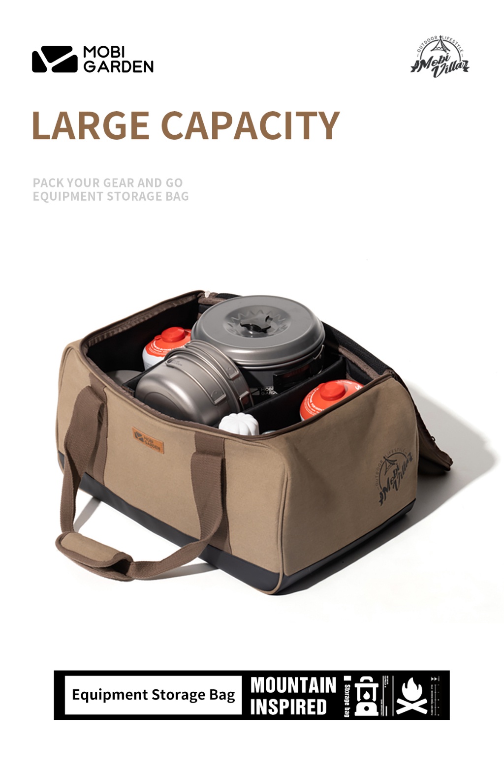 MOBI GARDEN Camping Equipment Storage Bag Large Capacity Outdoor ...