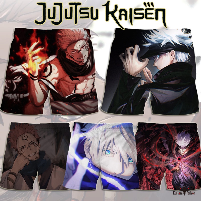 【CustomFashion】Jujutsu Kaisen Short Pants Gojo Satoru Ryomen Sukuna Men ...