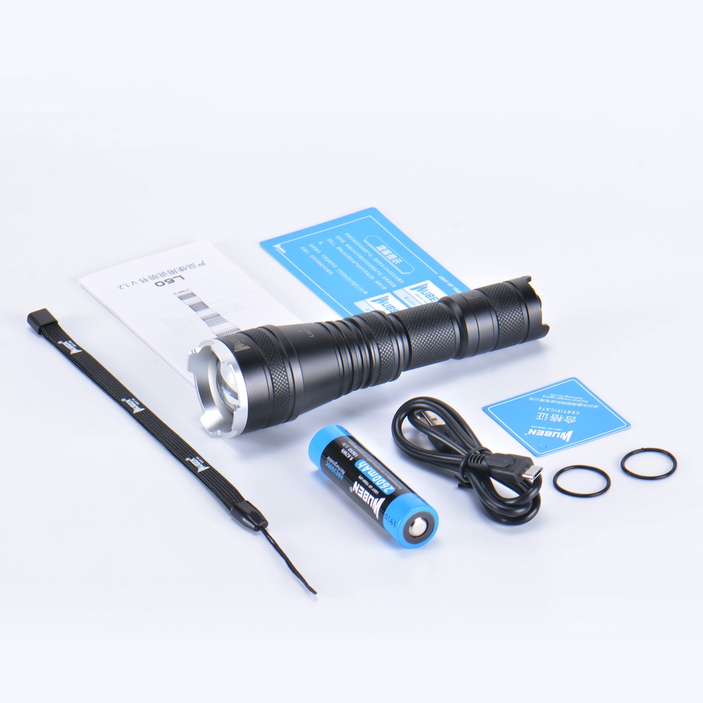WUBEN L60 USB Rechargeable LED Flashlight High-Powerful Tactical Light ...