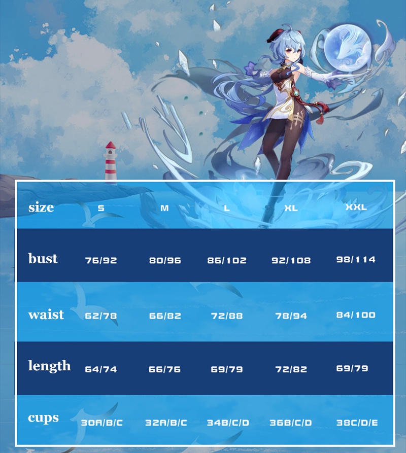 Game Genshin Impact Ganyu Cosplay Costume Sets Ganyu Swimsuit Bikini ...