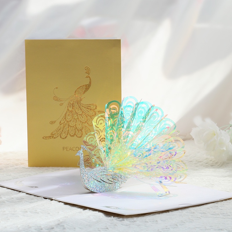 Peacock Pop Up Birthday Card Happy Wedding Anniversary Card for Husband ...