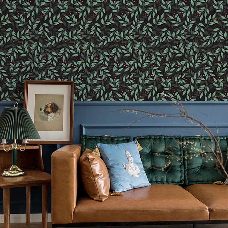 Peel and Stick Wallpaper Removable Wallpaper Leaf Floral Wallpaper for ...