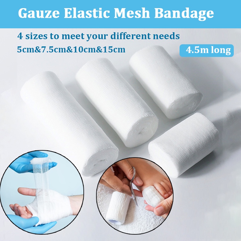 1 Rolls Disposable First Aid Wound Dressing 4.5m Length Gauze Roll ...
