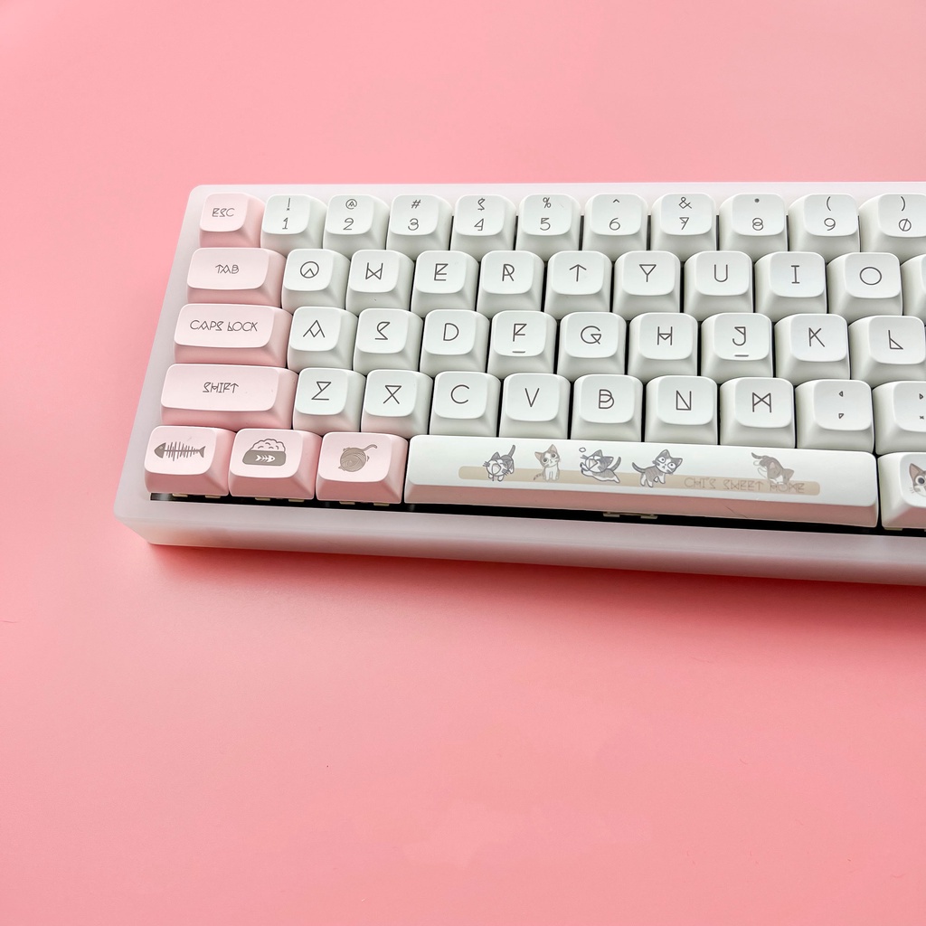 Chi's sweet home XDA Keycaps PBT Sublimation 137 keys Cute Cat Meow ...