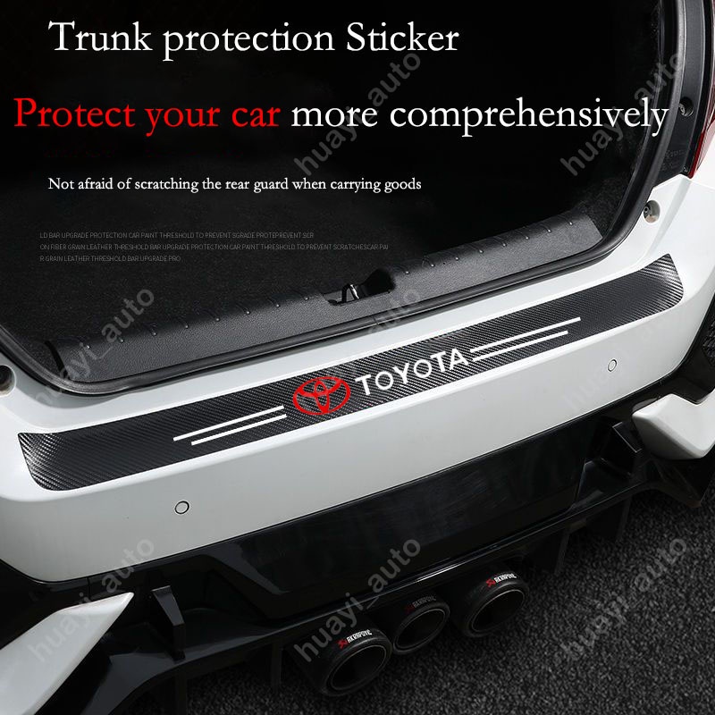 Toyota Wigo Car Door Sill Sticker Anti-Scratch Carbon Fiber leather ...