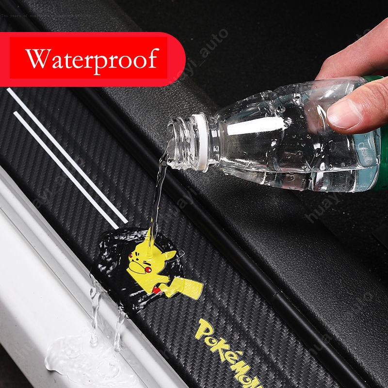 Nissan Navara Car Door Sill Sticker Anti-Scratch Carbon Fiber leather ...