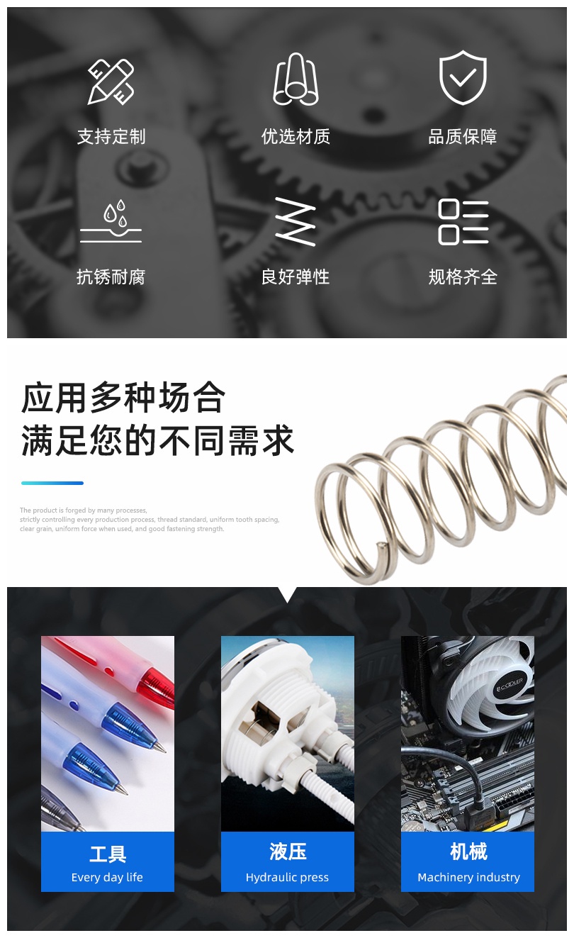 【WDY】Compression spring d1.8mmOD16-20mm springs Return spring with high ...