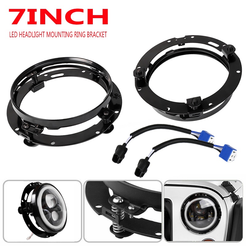 7 Inch Mounting Bracket For LED Headlight Round Ring Headlight mount ...