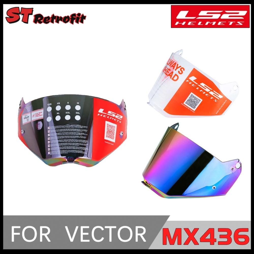 Original LS2 MX436 Motorcycle Helmet visor clear Pinlock Anti-fog patch ...