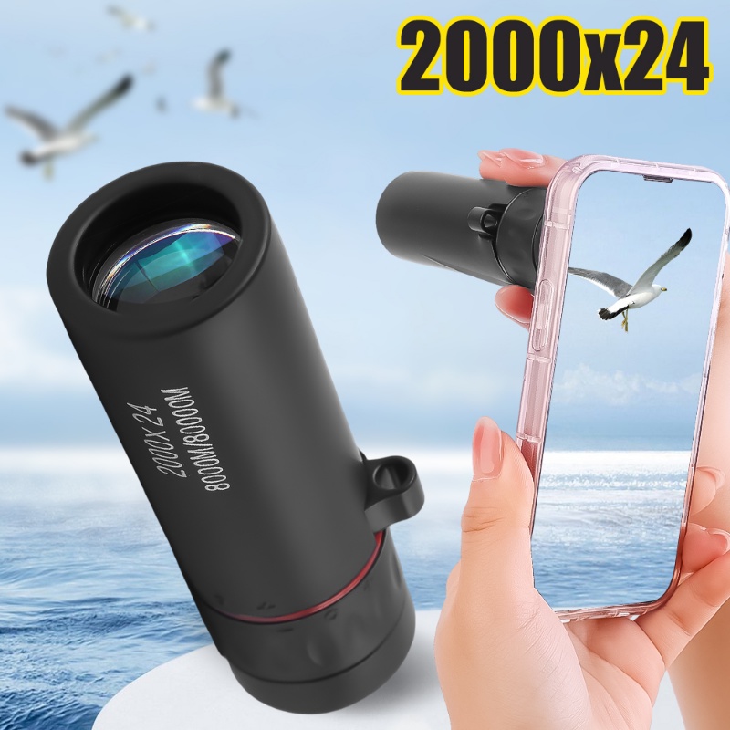 HD 2000x24 Mini Monocular Portable Optics Scope Telescope Zooming Focus ...