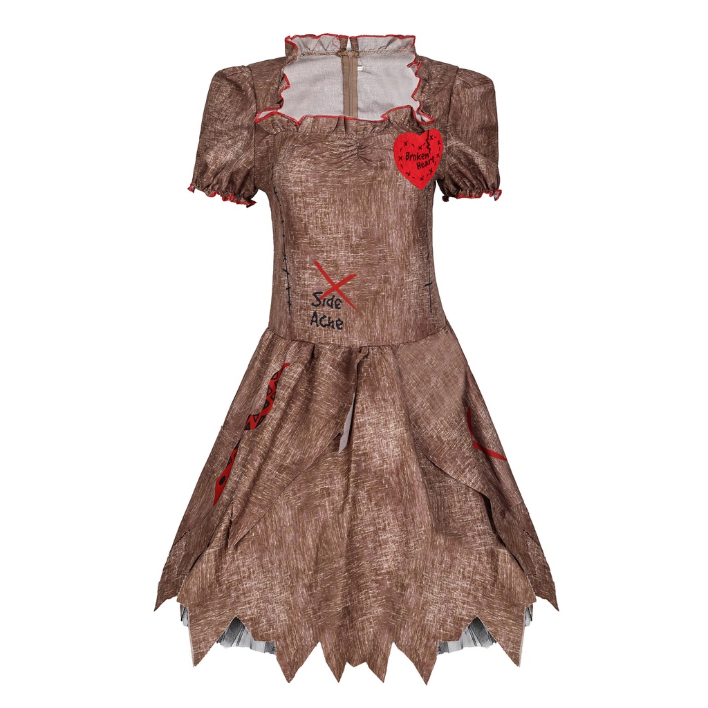 Sexy Terrifying Sacry Doll Ghost Bride Dress Halloween Cosplay Costume ...