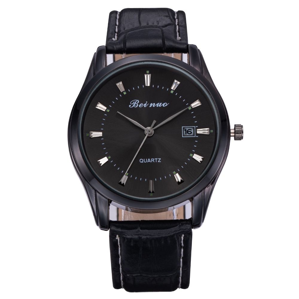 Watch for Men Fashion Business Leather Mens Watch Black Relo Quartz ...