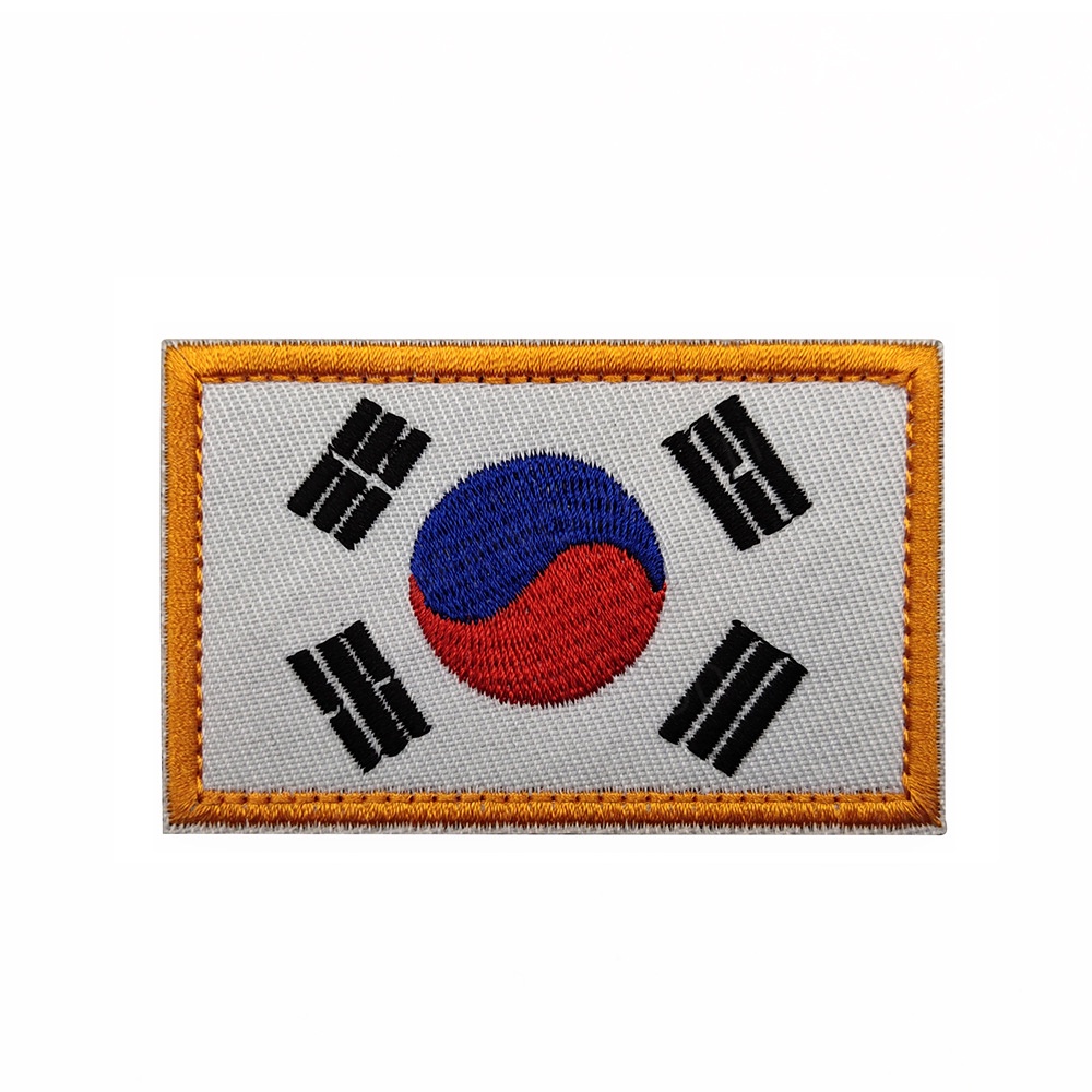 LIBERWOOD Korea Flag ROKMC Embroidered Patch IR Reflective Tactical PVC ...