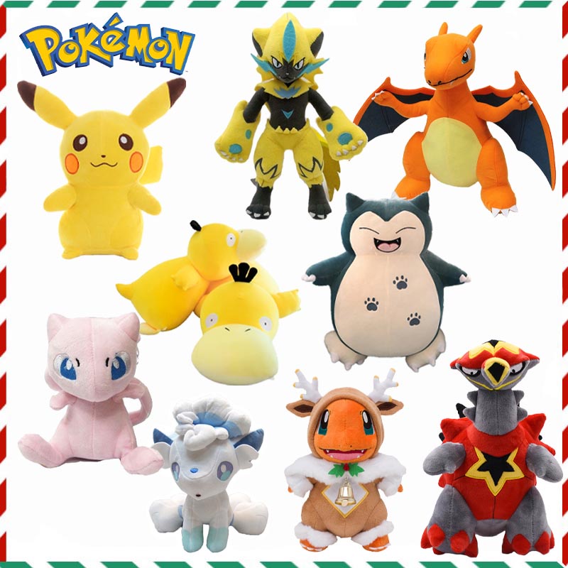 16-80cm Pokemon Go Pikachu Eevee Squirtle Plush Stuffed Toy Gifts ...