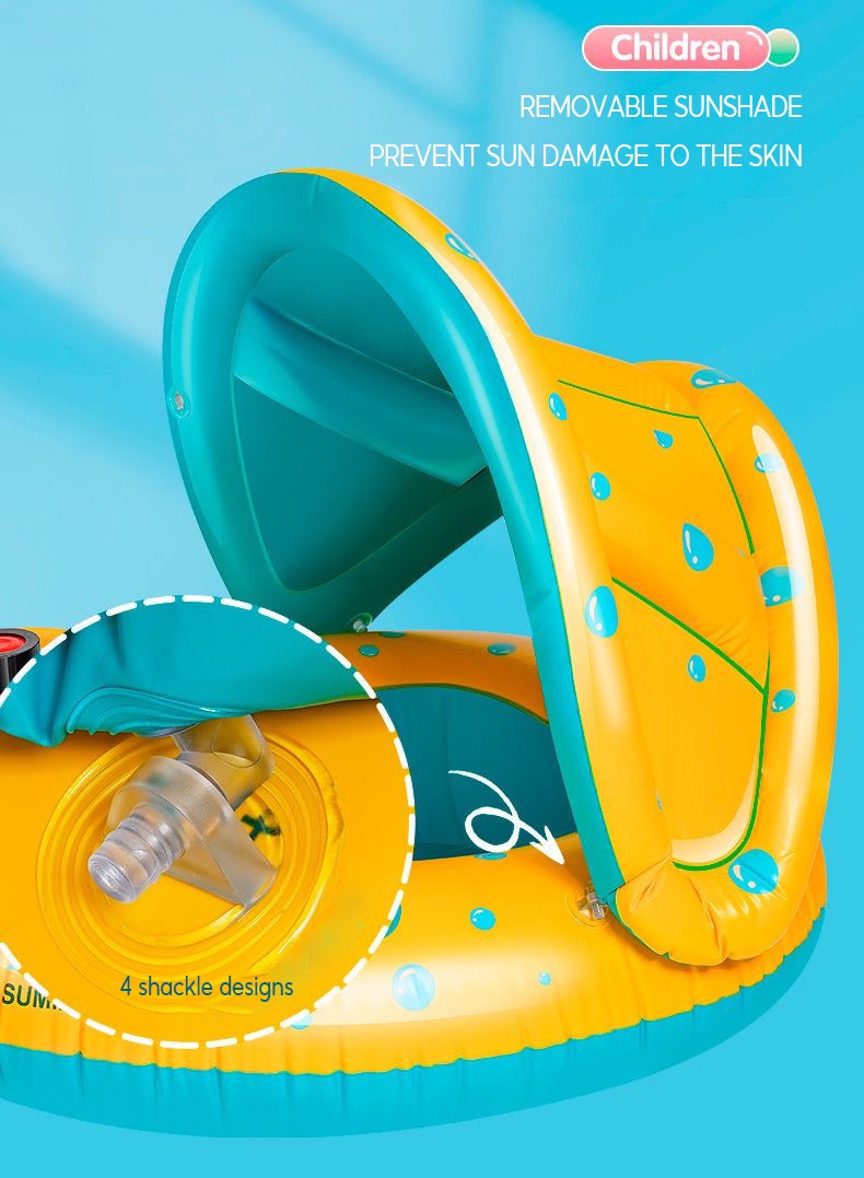 Swimming Float Boat Inflatable Floater Salbabida with Sunshade for Baby ...