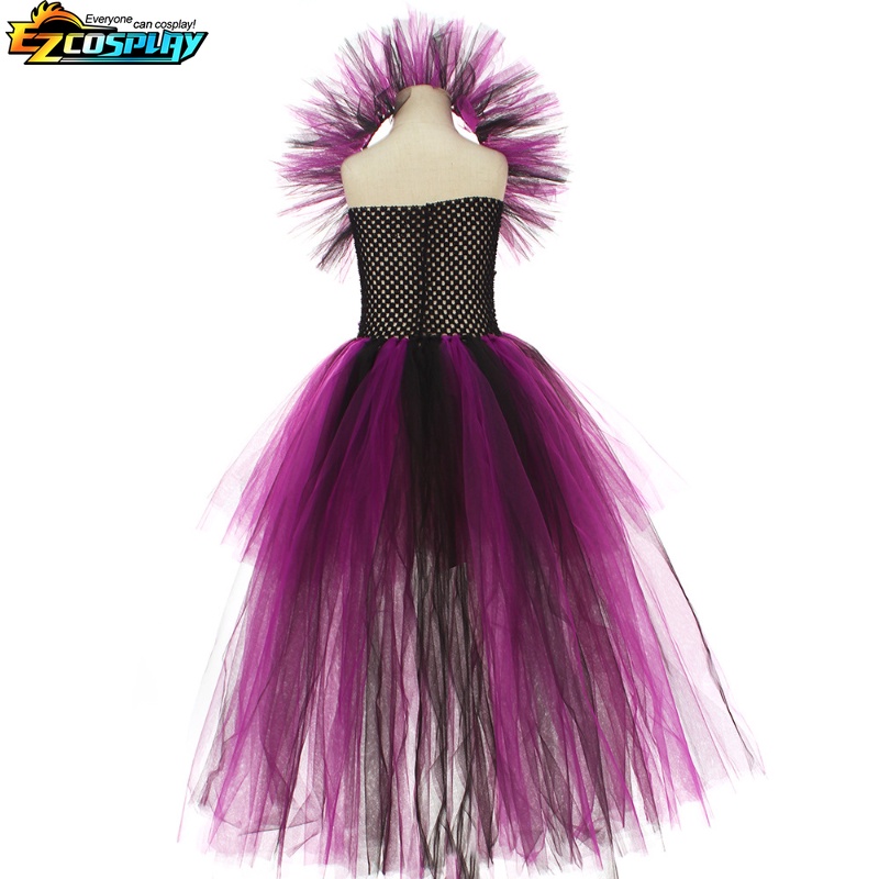 Disney Maleficent Costume Deluxe Girls Halloween Carnival Party Black ...