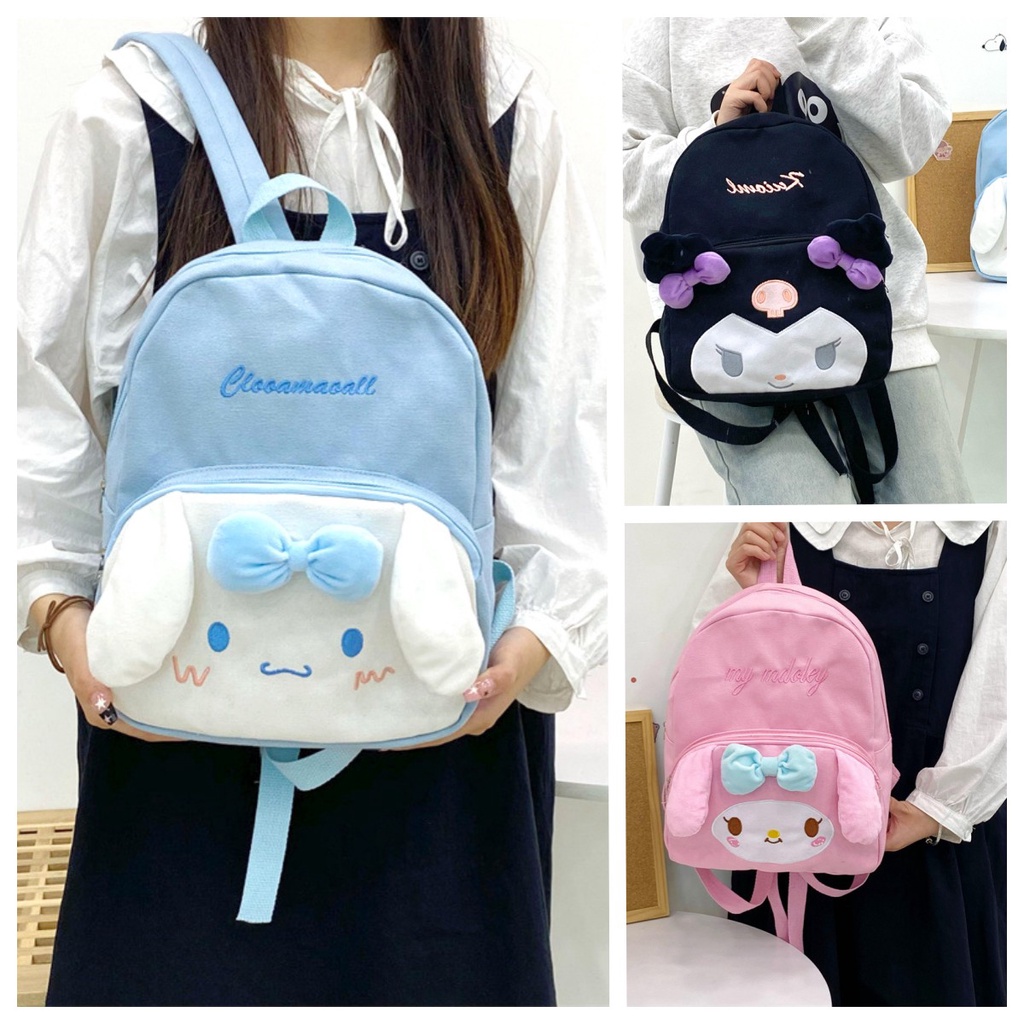 Sanrio Backpack Kuromi Melody Cinnamoroll Backpack Polyester ...