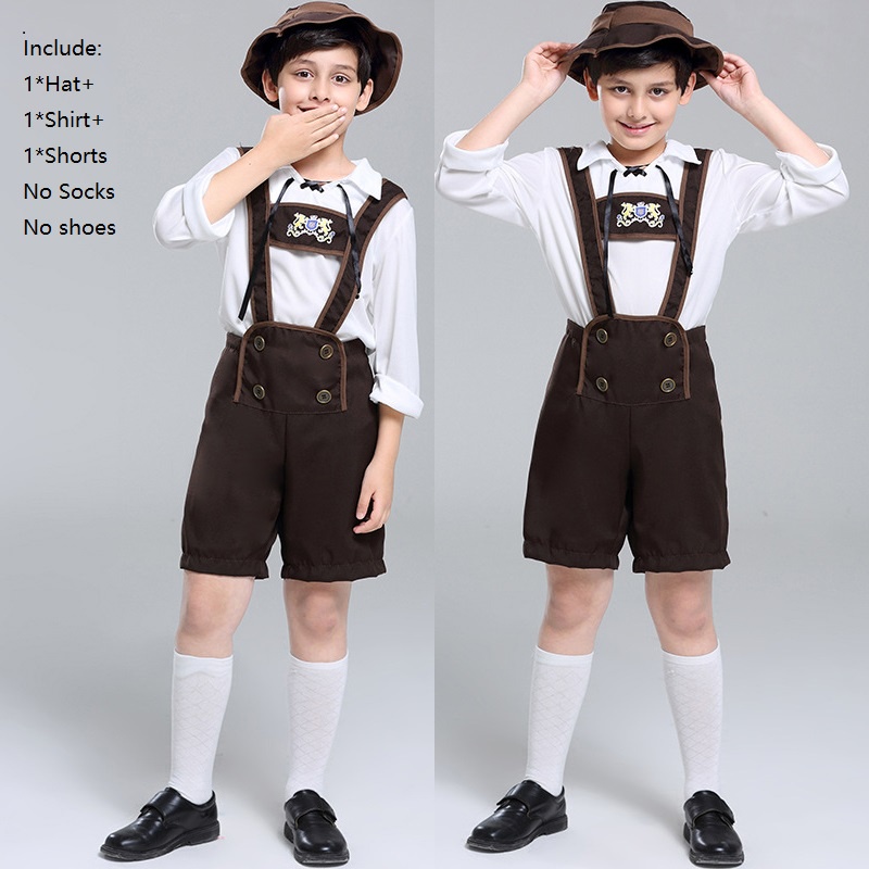 Children Oktoberfest German Stage Costume Halloween Party Cosplay Suit ...