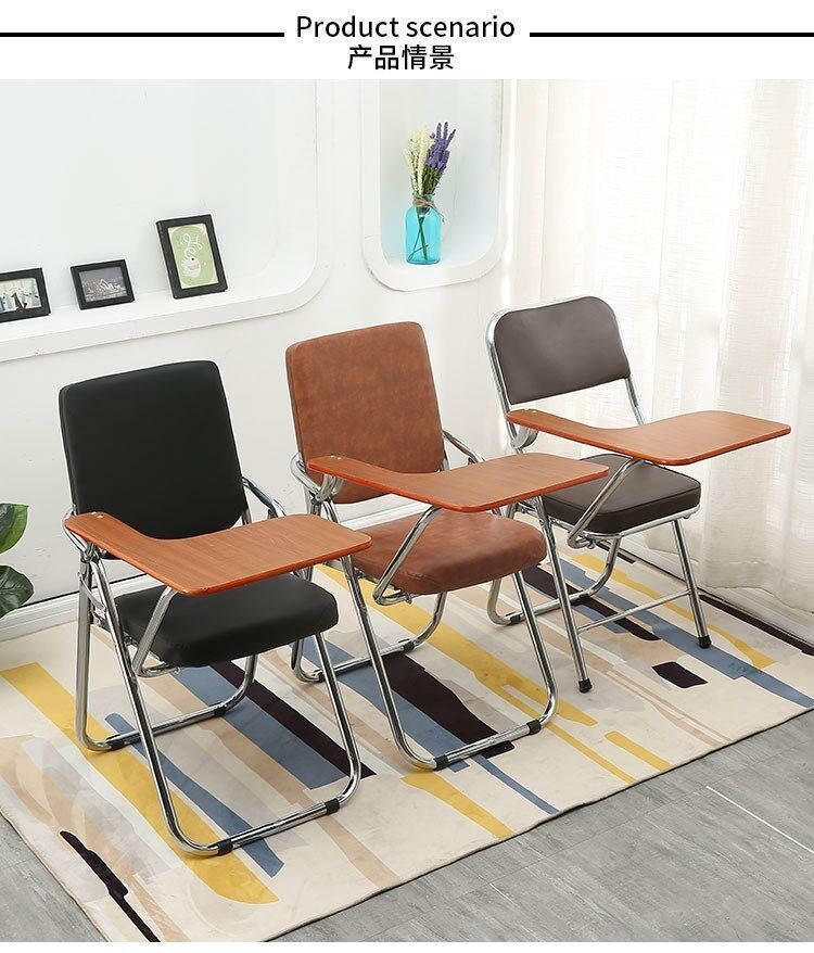 Training Chair Folding with Table Board Large Writing Board Simple ...