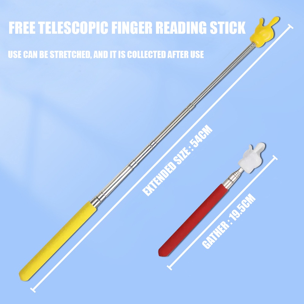 Multifunctional Stainless Steel Handheld Telescopic Rod Reading Guide ...