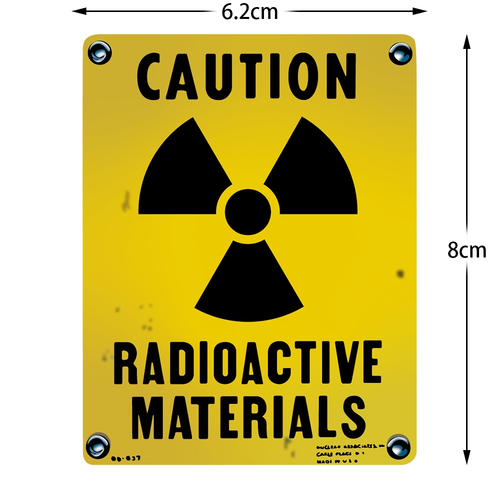 Reflective Caution Radioactive Materials Stickers Waterproof Warning ...