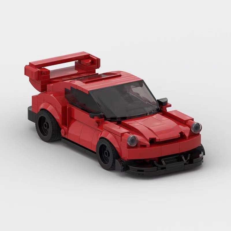 MOC Porsche 911 RWB Red Super Sports Cars Building Blocks Toys For Kids ...