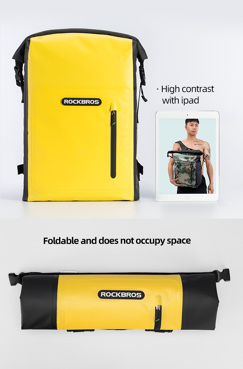 ROCKBROS Waterproof Backpacks 25L Large Capacity Outdoor Sports Pack ...