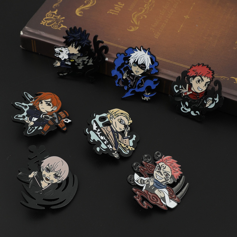 Anime Jujutsu Kaisen Enamel Pins Gojo Satoru Itadori Yuji Cartoon ...