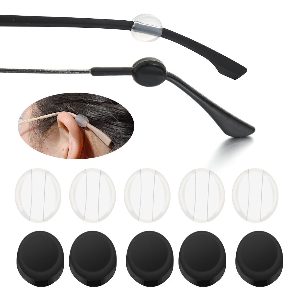 Anti-Slip Replacement Silicone Eyeglass Leg Temple Tips 1Pair Legs ...