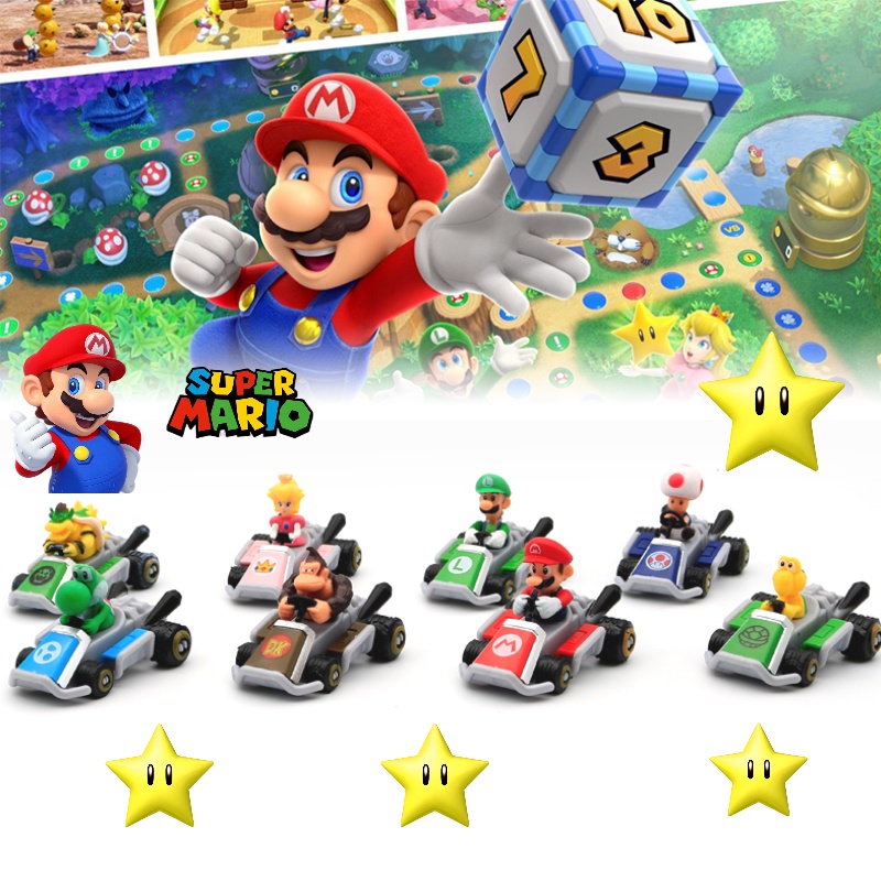 set Super Mario Racing Cars Set Competitive Game Kart Toys Princess ...