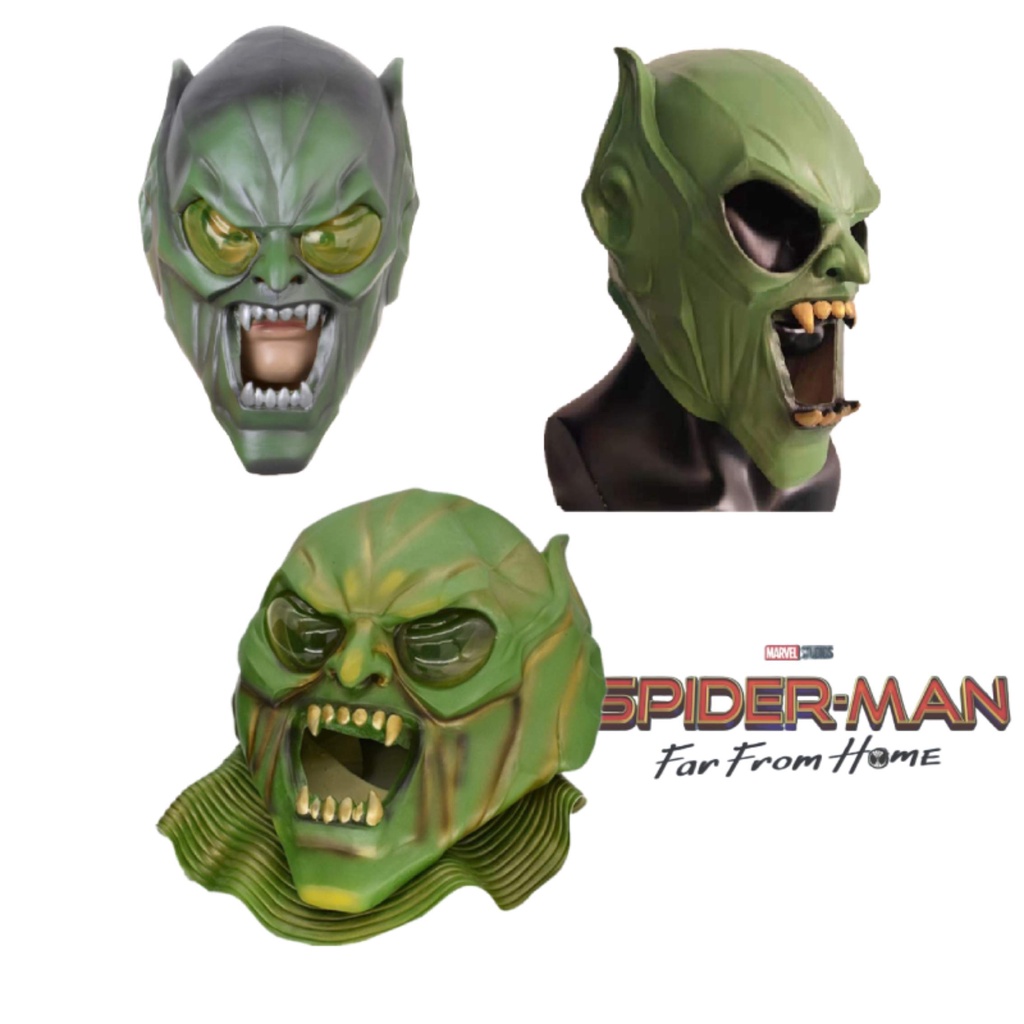 Spider-man Hero Expedition Green Devil Mask Party Marvel Latex Facial ...