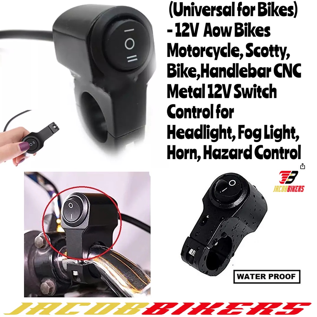 Scotty, Bike,Handlebar CNC Metal 12V Switch Control for Headlight, Fog ...