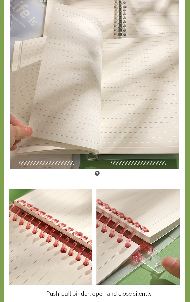 JIANWU A5 / B5 60 Sheets/ Book 20-26 Hole Matte Fantasy Colorful Refill ...