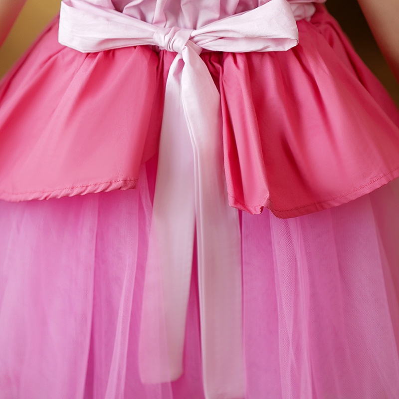 2Colors Princess Peach Super Mario Bros Costume Mesh Dress For Girls ...