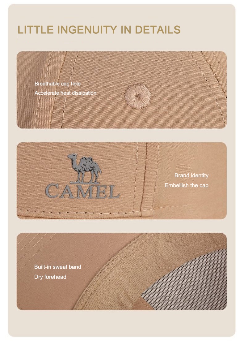 Camel Crown Outdoor Sports Baseball Hats Hoods Covering The Sun for Men ...