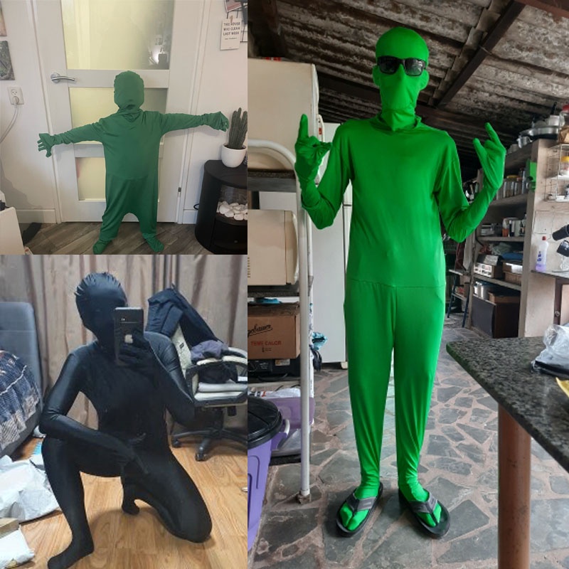 Green Screen Suit Ninja Invisible Man Skin Bodysuit Key Invisible ...