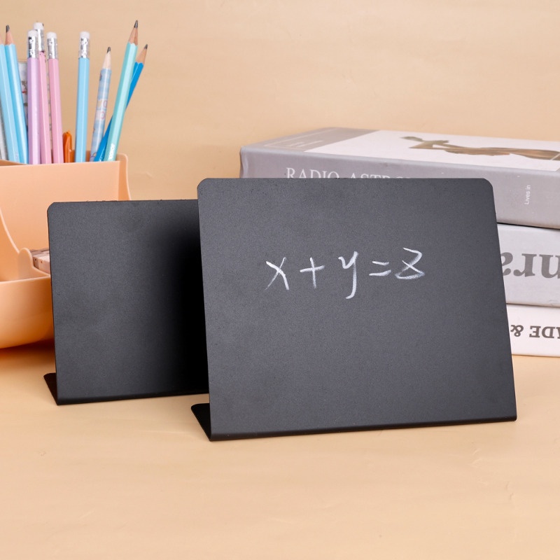 L-shaped Erasable Blackboard / Mini Desktop Signage Price Tag Clip ...