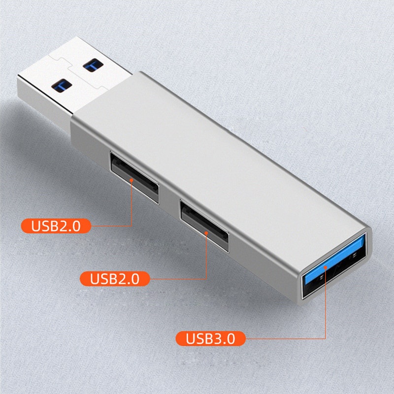 3 Port USB 3.0 USB Hub 2.0 Multi Type-C Ultra Slim Splitter Hub Use ...