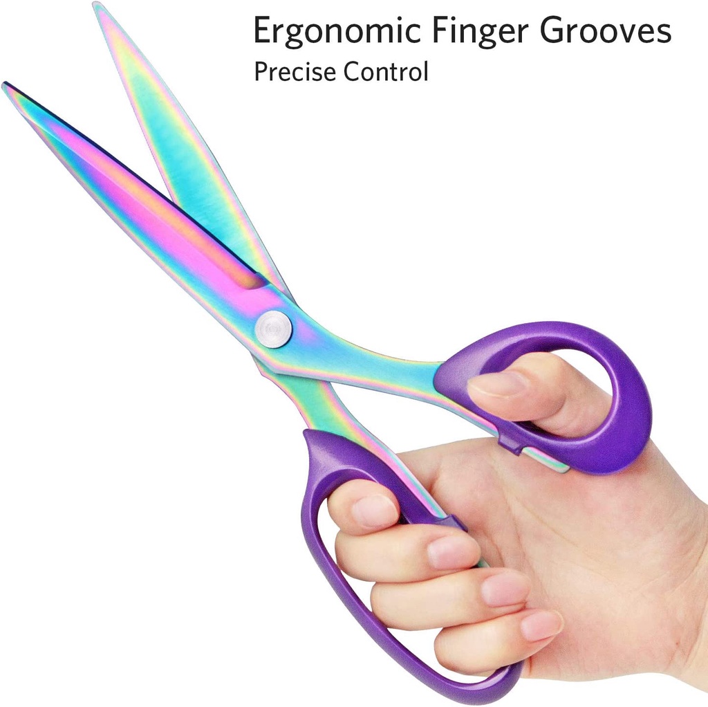 Sewing Scissors Extra Sharp Sewing Scissors Heavy Duty Titanium Coating ...