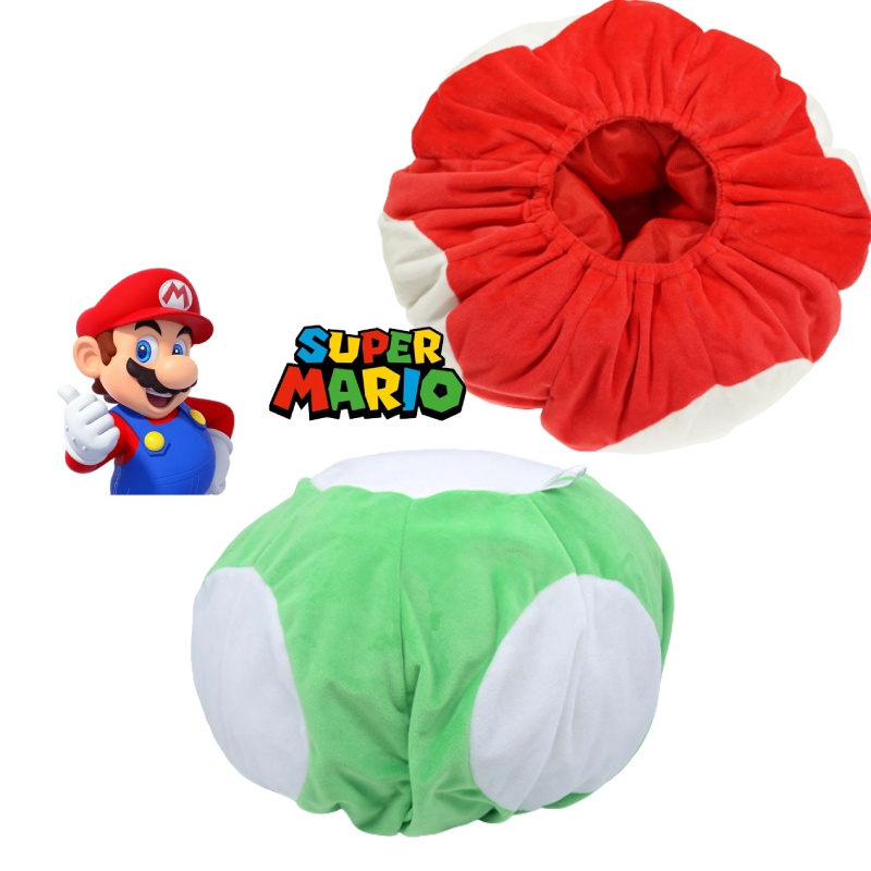 The Super Mario Mushroom Hat Plush Cosplay Cap Photo Props Game For ...