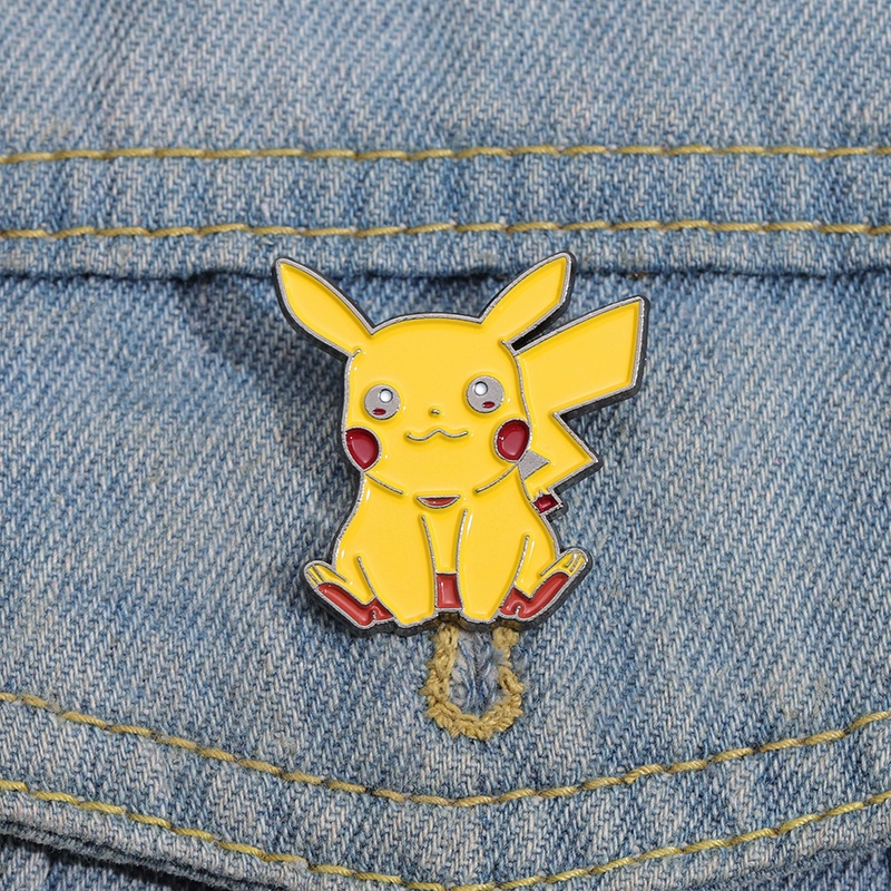 Cute Anime Pikachu Enamel Pin Pokemon Brooch Lapel Badges Cartoon Game ...
