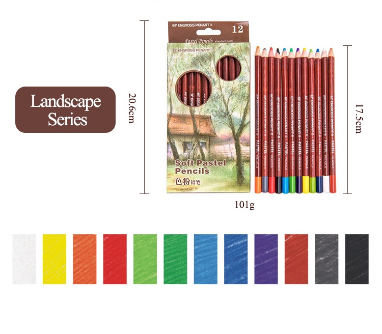 Angel Mark Soft Pastel Pencils 12 Colors Skin Tints Colored Powder ...